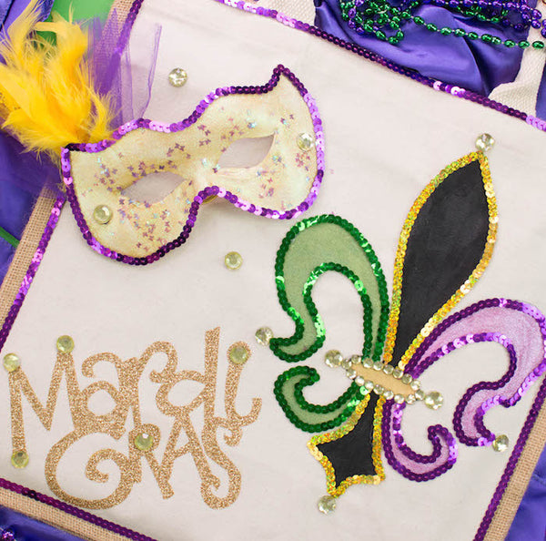 DIY Mardi Gras Tote – Craft Box Girls