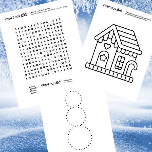 Winter Print At Home Activity Sheets – Craft Box Girls
