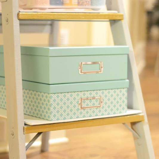 Old Ladder Turned Trendy Shelf – Craft Box Girls