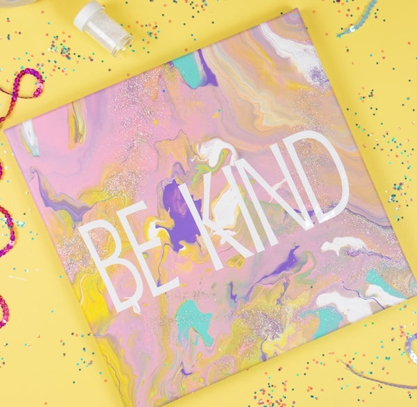 DIY Paint Pour Canvas – Craft Box Girls