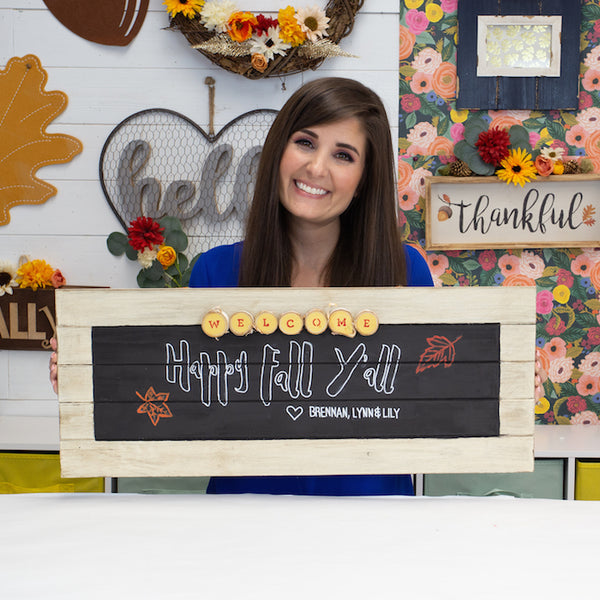 DIY Fall Front Door Sign – Craft Box Girls