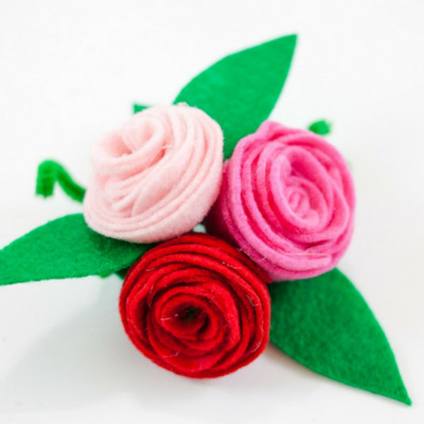 Felt Rose Bouquet – Craft Box Girls