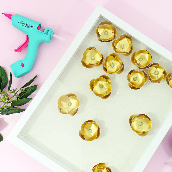 DIY Gold Flower Artwork – Craft Box Girls