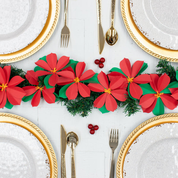DIY Holiday Paper Flower Table Runner – Craft Box Girls