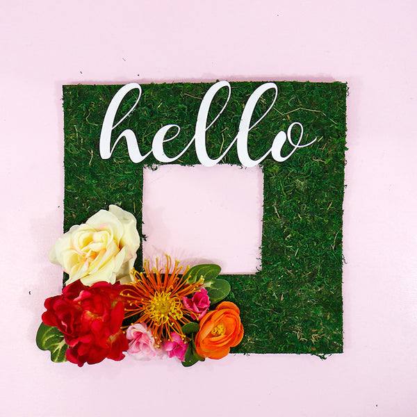 DIY Square Floral Wreath – Craft Box Girls