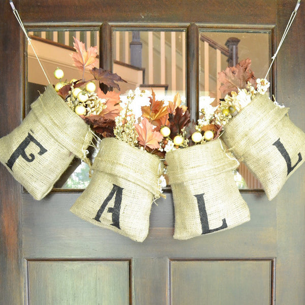 Burlap FALL Front Door Sign – Craft Box Girls