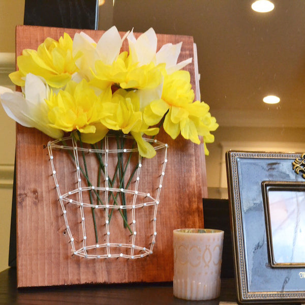 DIY String Art Flower Vase – Craft Box Girls