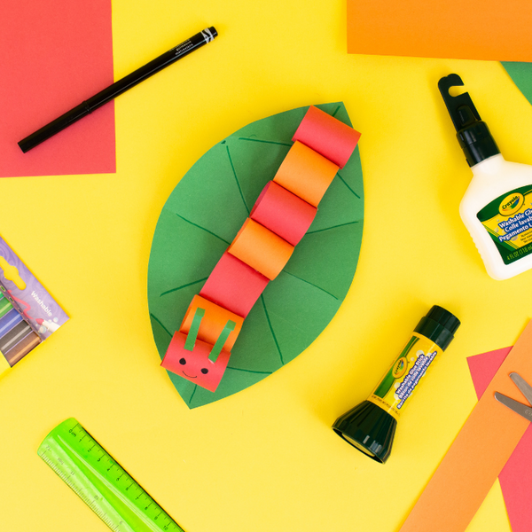 3D Caterpillar on a Leaf – Craft Box Girls