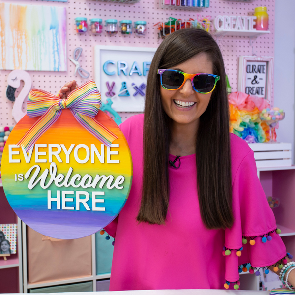 DIY Everyone is Welcome Sign – Craft Box Girls